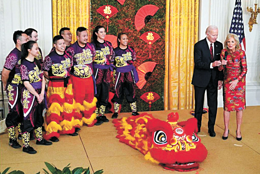 CCACC蔡家武館協採雲舞獅團入白宮賀新年 | 星島日報
